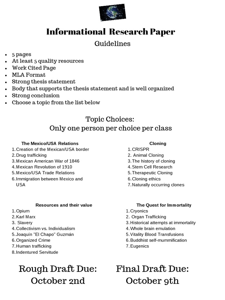 Research Paper Guidelines and Topics | PDF | Social Science