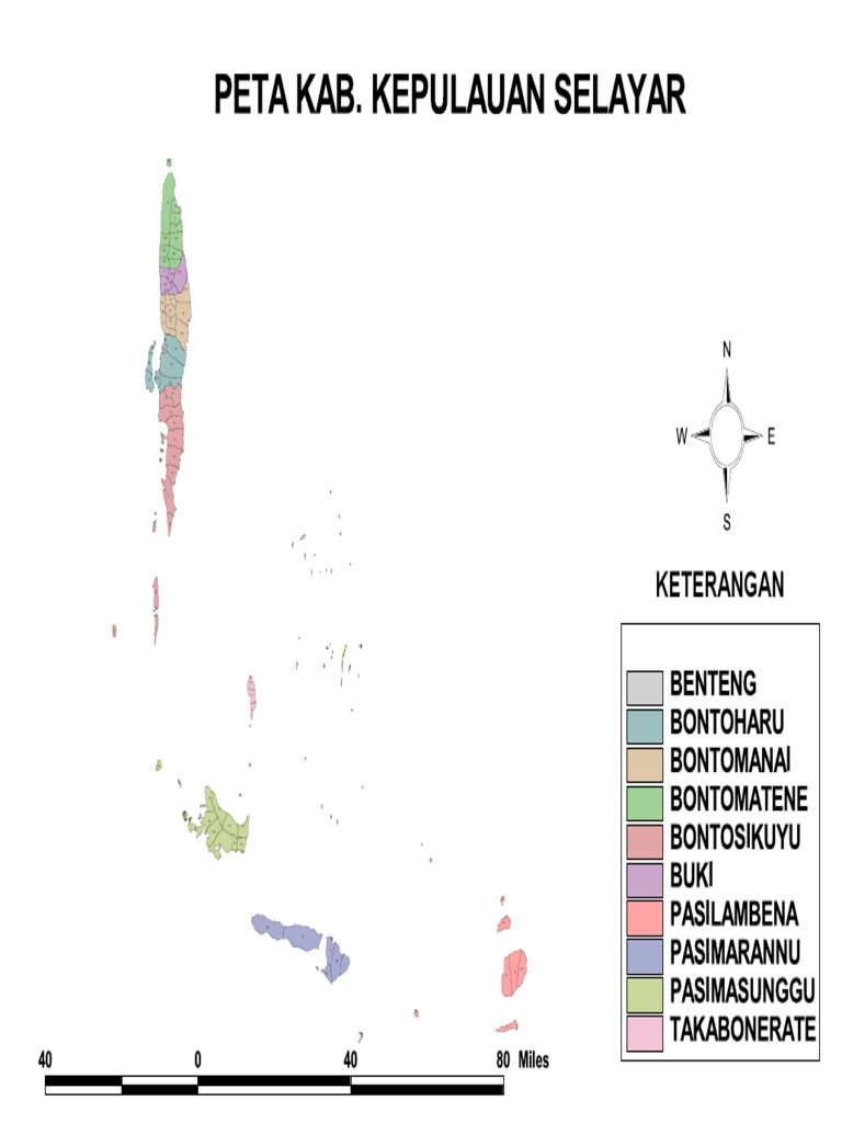 Keterangan: Peta Kab. Kepulauan Selayar | PDF