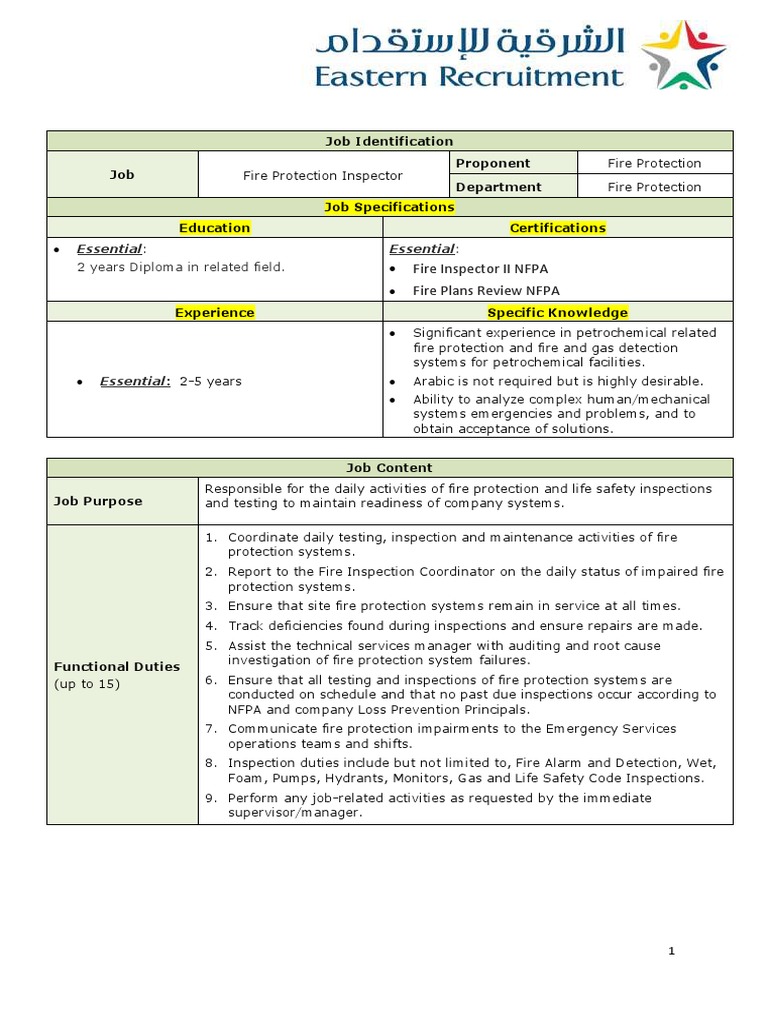Fire Inspector II NFPA Fire Plans Review NFPA | PDF | Fire Protection ...