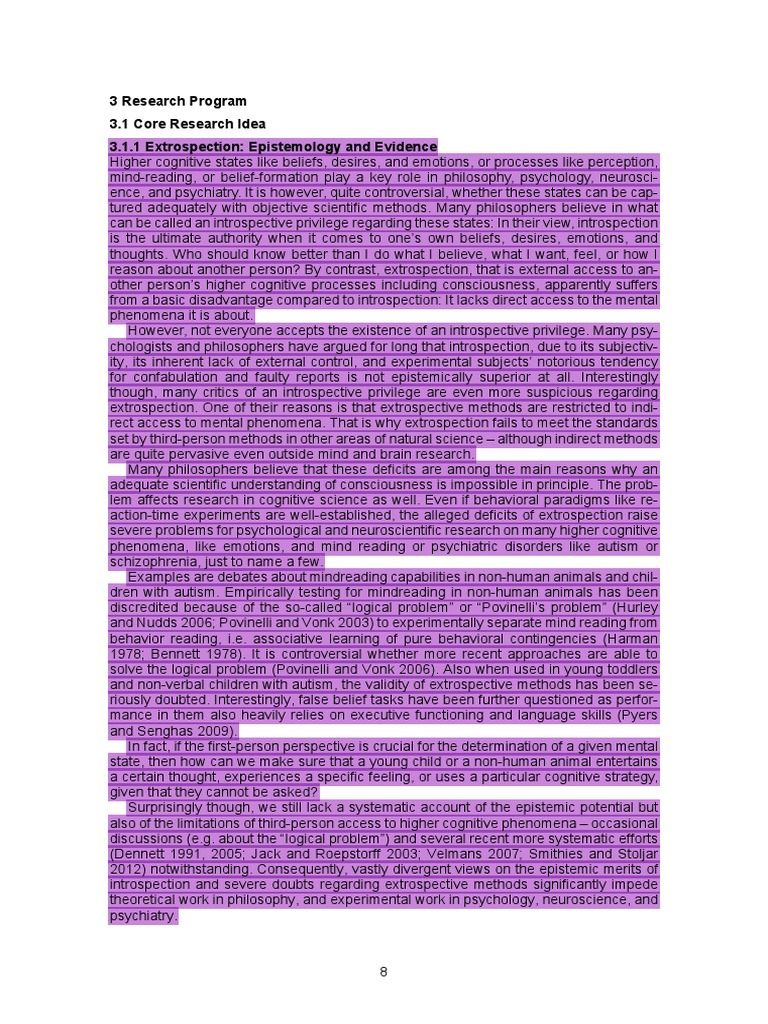 GRK Extrospection Excerpt | PDF | Scientific Method | Emotions