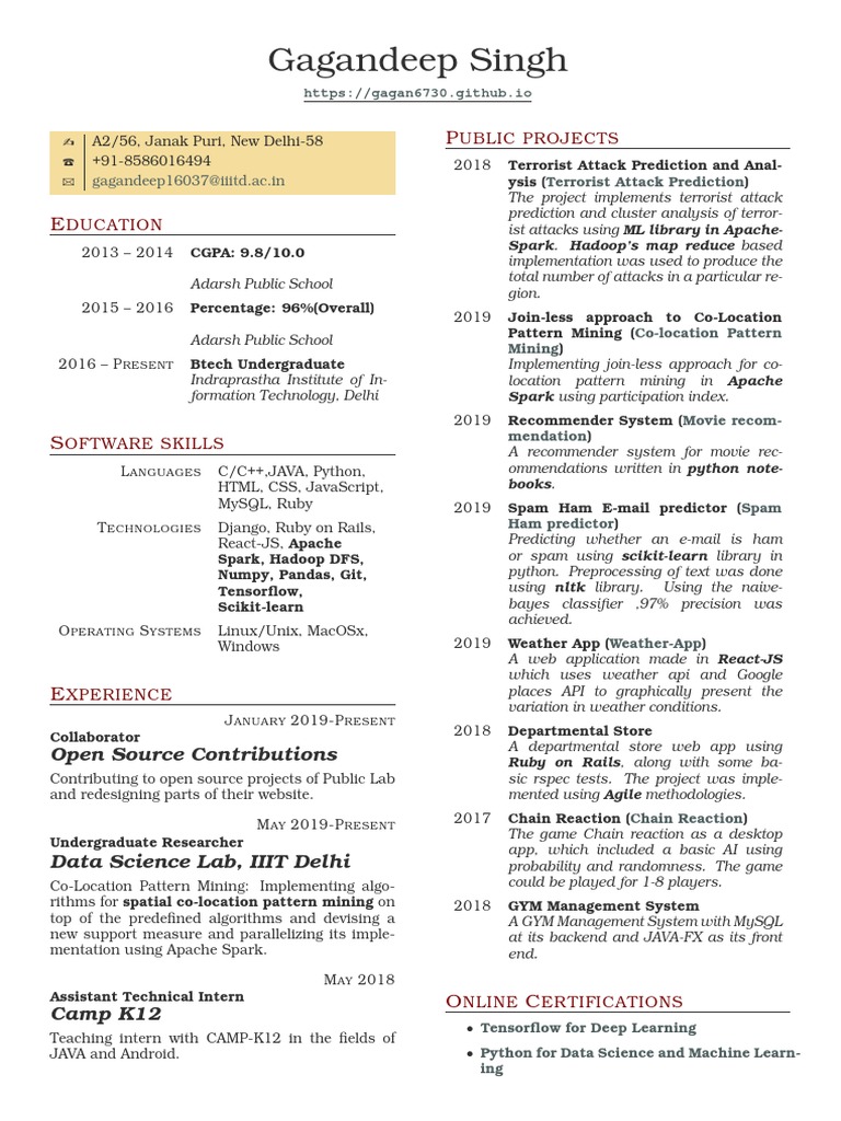 Gagandeep Singh: Ublic Projects | PDF | Python (Programming Language ...