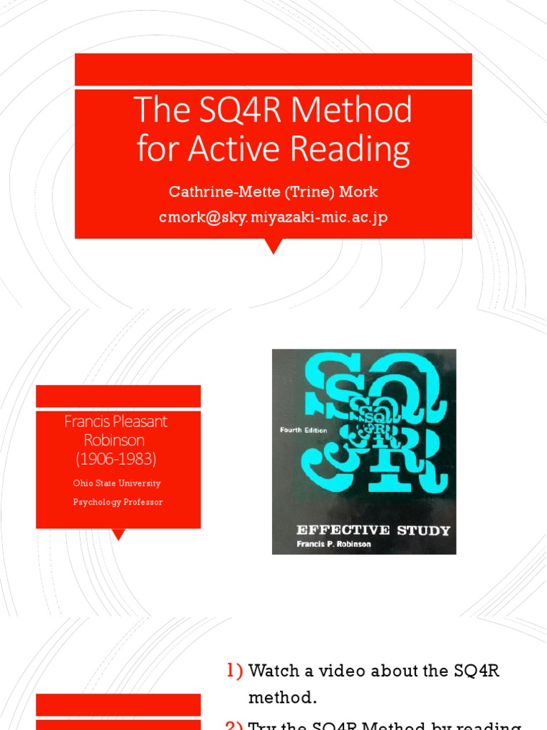 SQ4R | PDF | Reading Comprehension | Educational Psychology