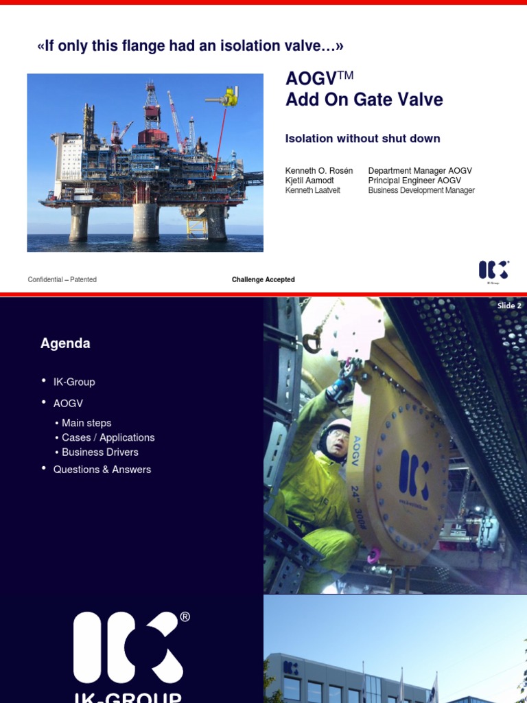AOGV Presentation Nov 2018 | PDF | Subsea (Technology) | Pipe (Fluid ...