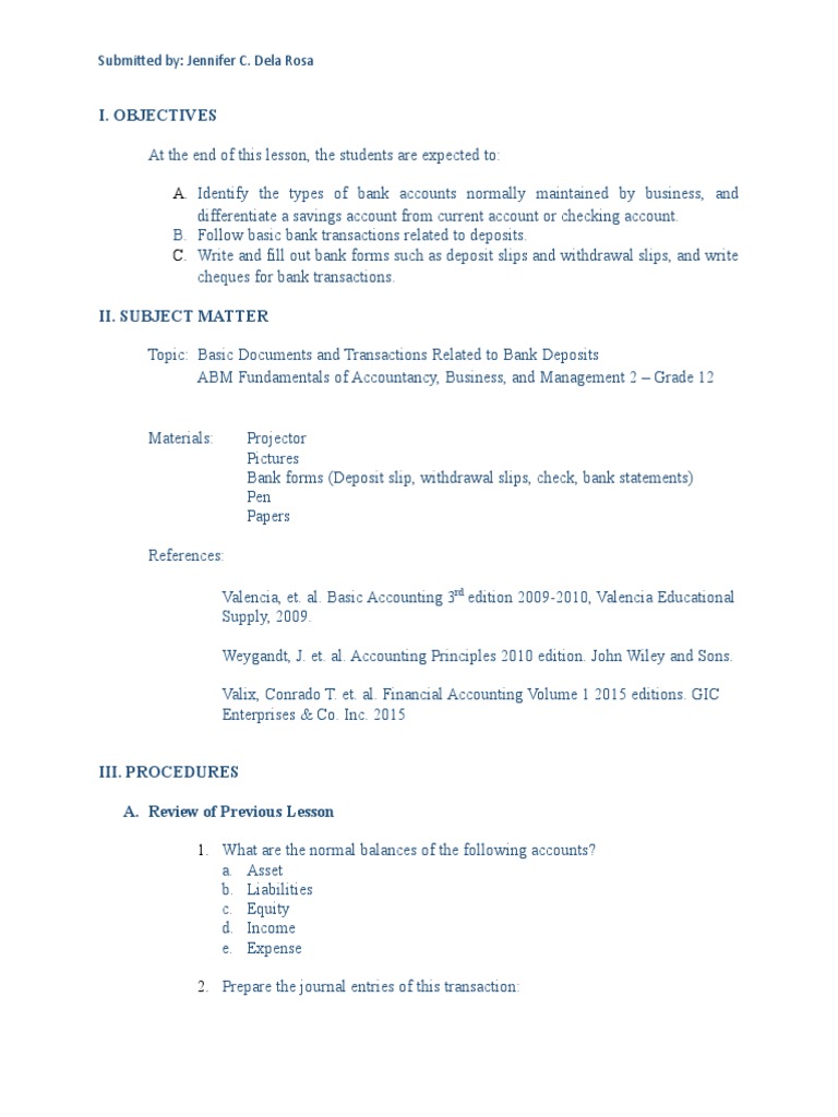 Banking Transactions and Account Types | PDF | Cheque | Deposit Account