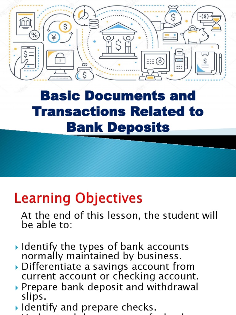 Basic Banking Transaction | PDF | Cheque | Deposit Account