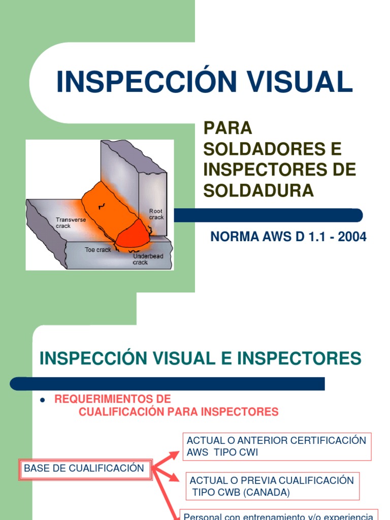 Inspección Visual de Soldaduras AWS D1.1 | PDF | Naturaleza