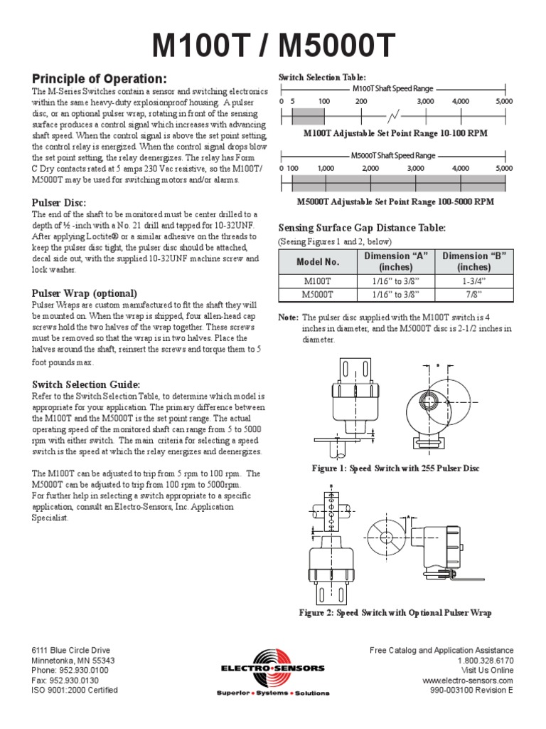 M100T-M5000T 990-003100 Rev E | PDF | Relay | Switch