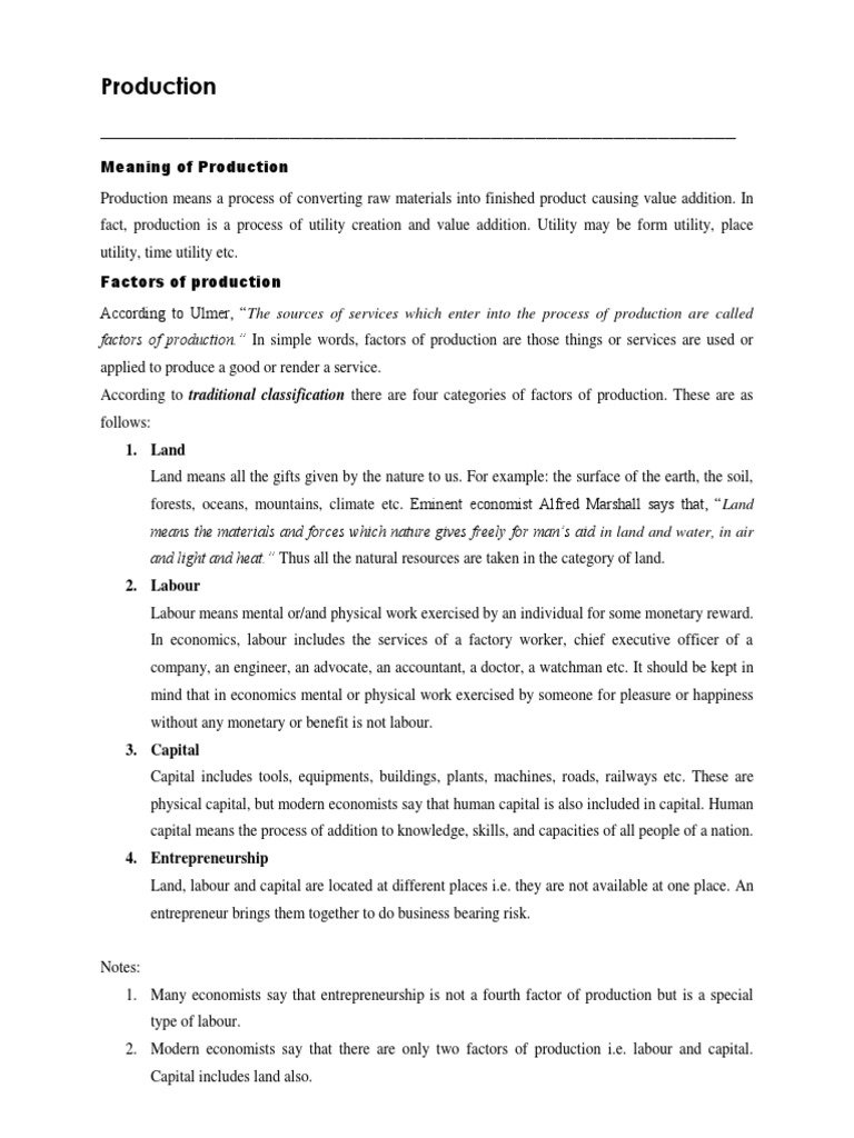 Production Functions and the Law of Variable Proportions: An ...