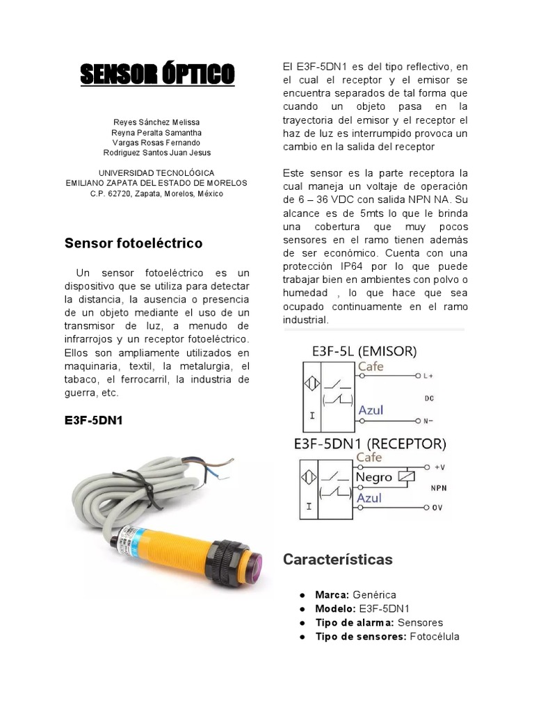 Sensor Óptico | PDF | Electrónica | Ingenieria Eléctrica