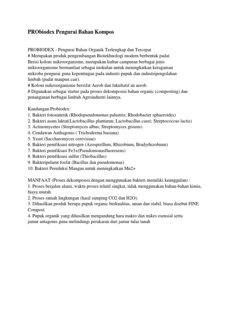 Probiodex | PDF | Sains & Matematika