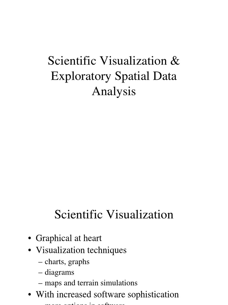 Scientific Visualization & Exploratory Spatial Data Analysis | PDF | Visualization (Graphics ...