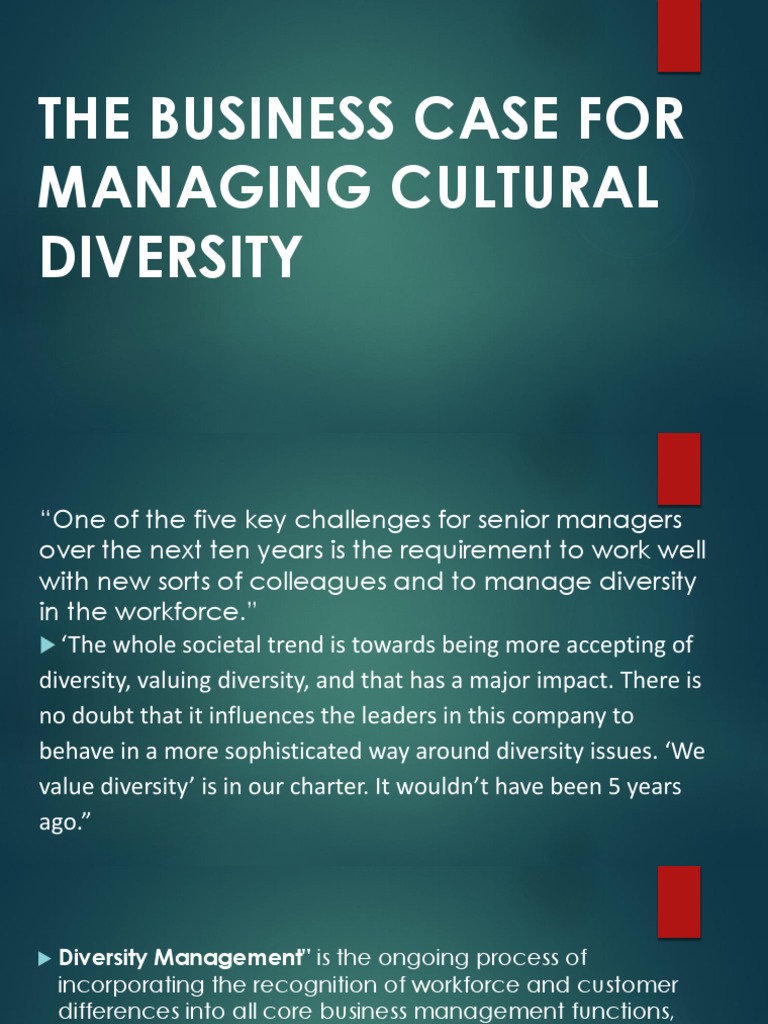 The Business Case For Managing Cultural Diversity | PDF | Cultural ...