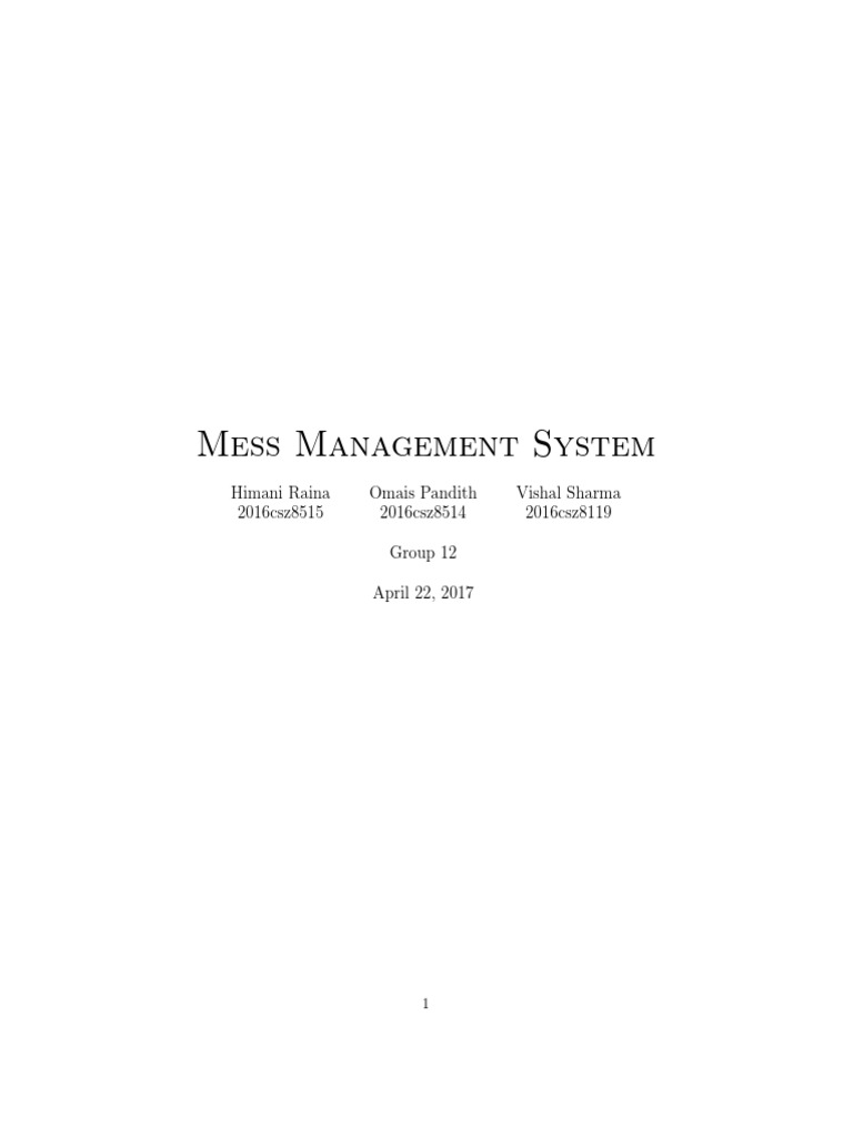 Mess Management System | PDF | Json | Cascading Style Sheets