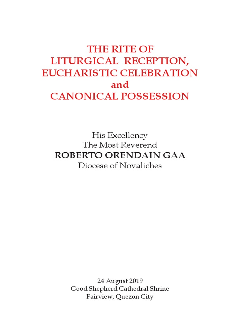 Rites of Installation | PDF | Lord's Prayer | Eucharist