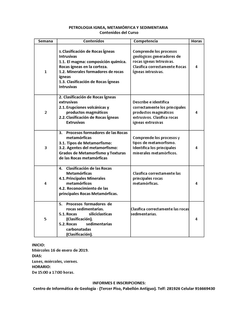 Petrologia Ignea, Metamórfica y Sedimentaria | PDF | Roca (geología ...