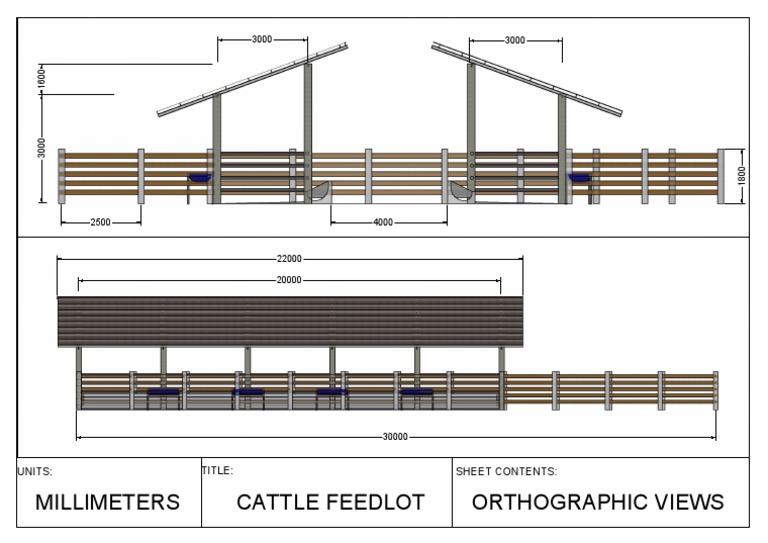 Millimeters Cattle Feedlot Orthographic Views: Units: Title: Sheet ...