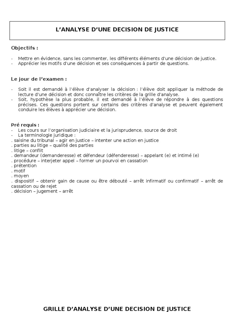 Analyse D'une Decision de Justice | PDF | Justice | Crime et violence