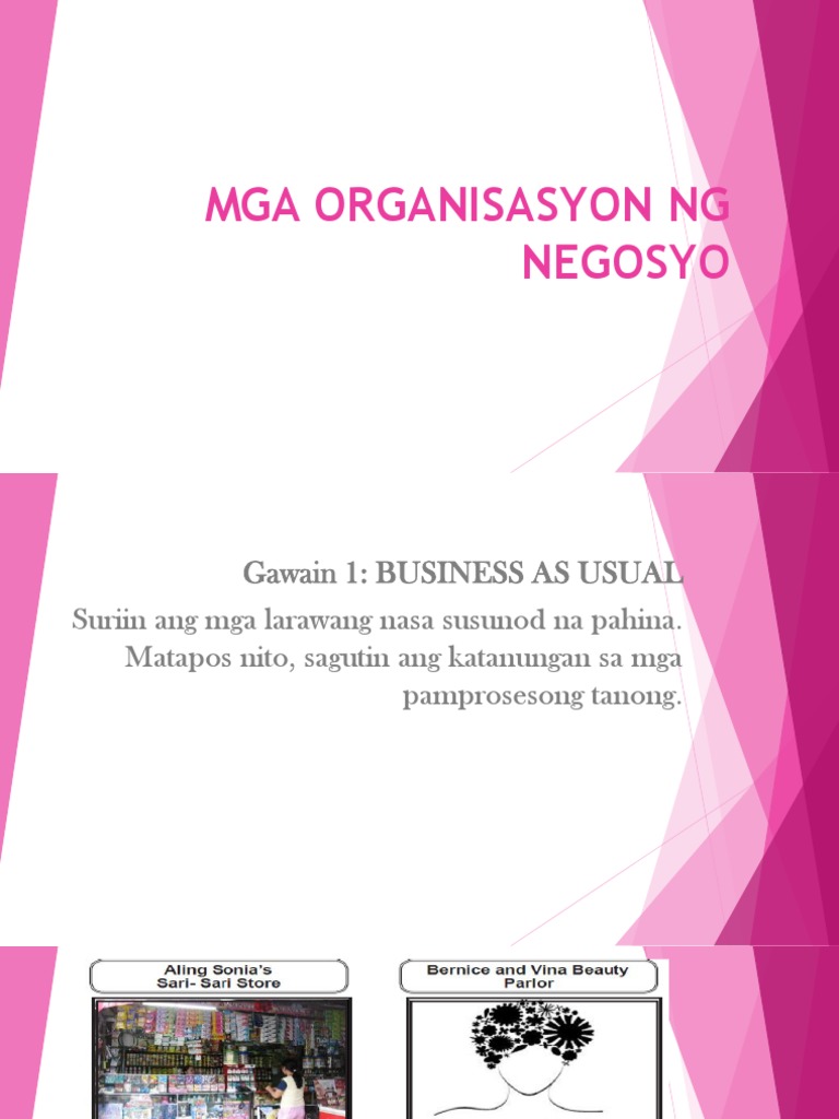 Mga Organisasyon NG Negosyo | PDF