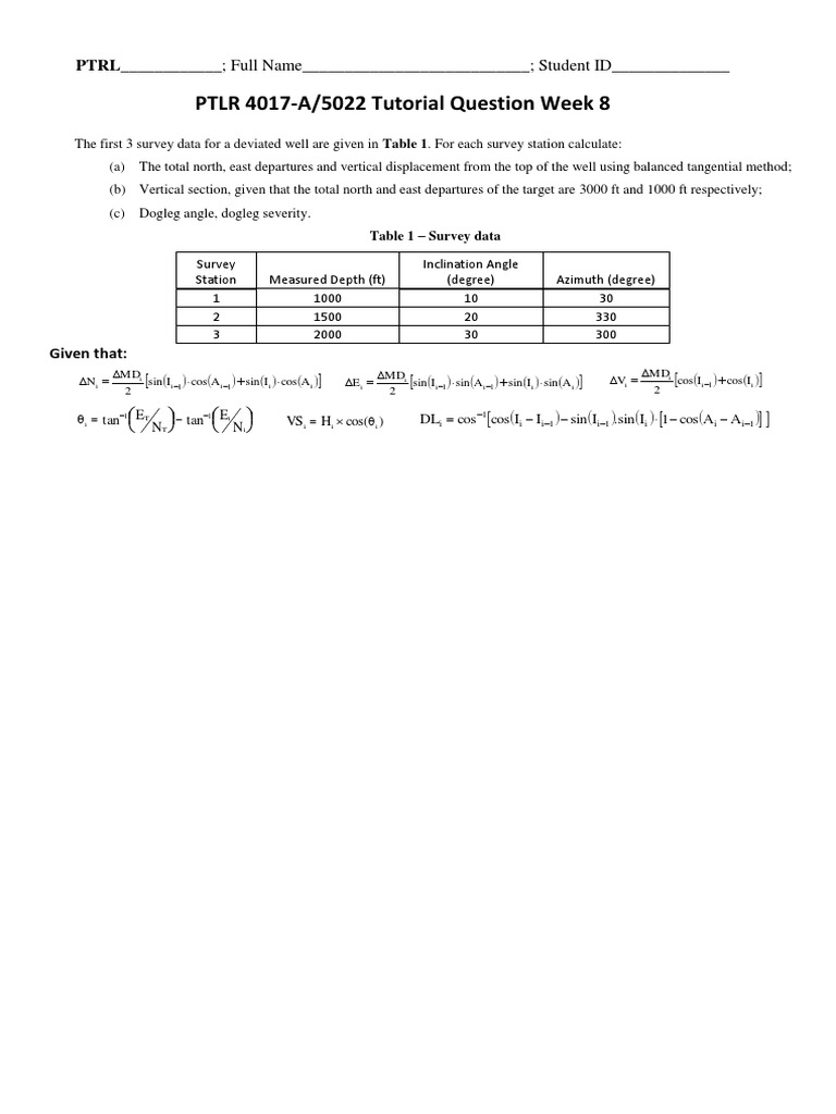 Tutorial Question Week 8 Survey Calculation | PDF | Scientific ...