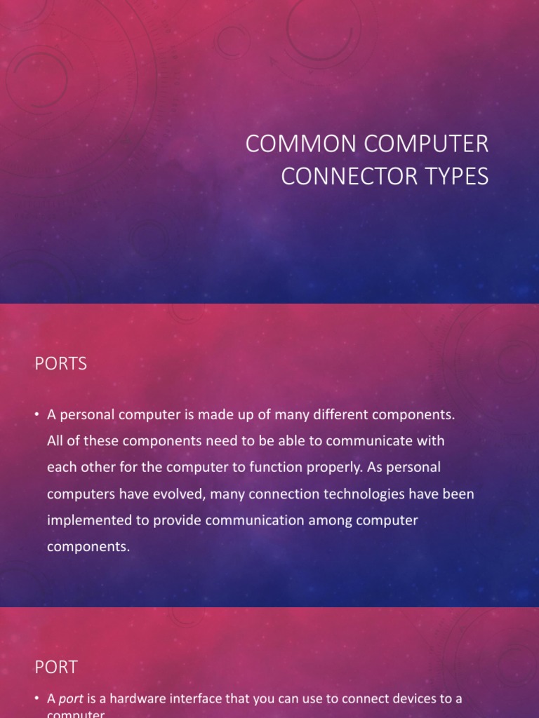 Common Computer Connector Types | PDF | Usb | Electrical Connector