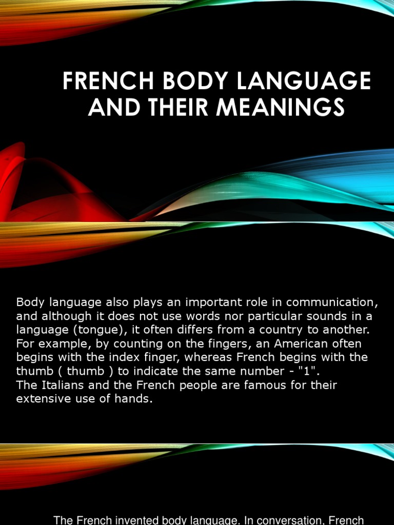 French Body Language | PDF | Body Language | Nonverbal Communication