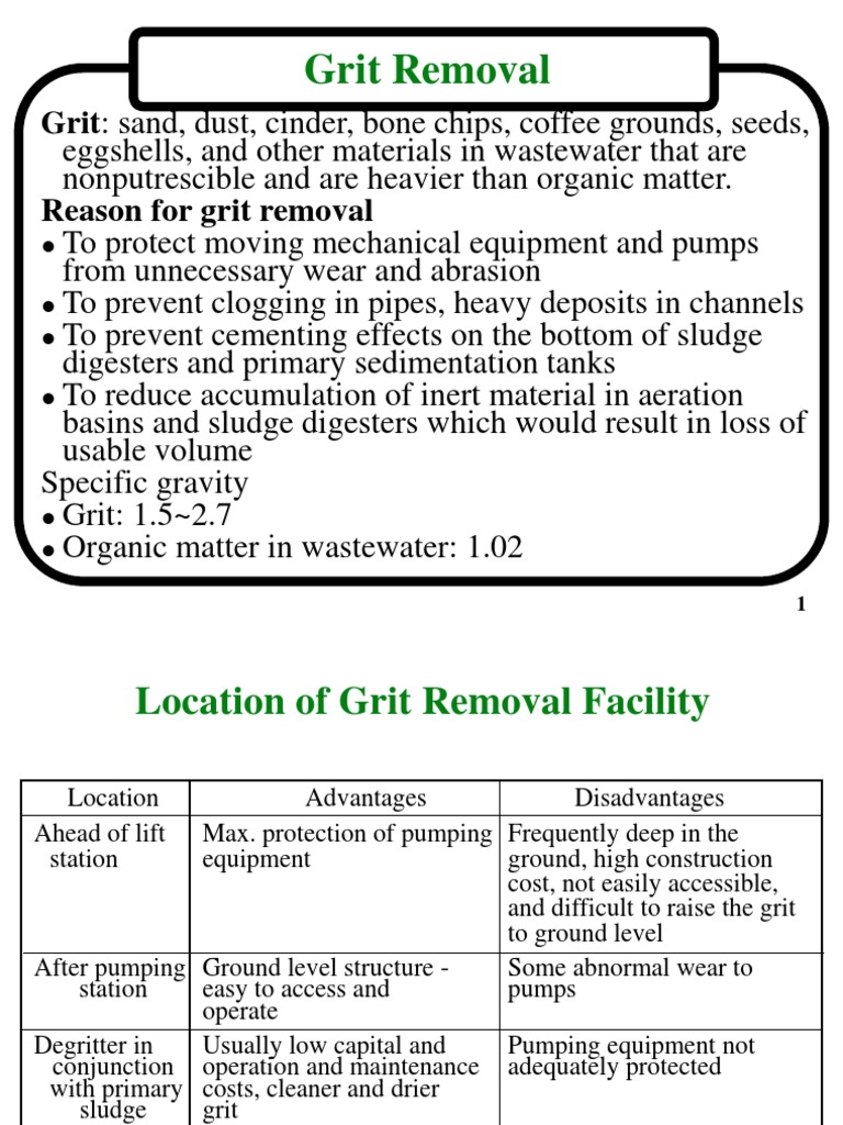 Grit Removal System Design | PDF | Sewage Treatment | Pump