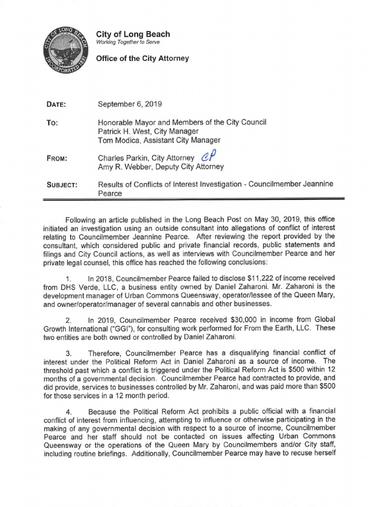 Conflict of Interest Report | PDF | Conflict Of Interest | Nonprofit ...