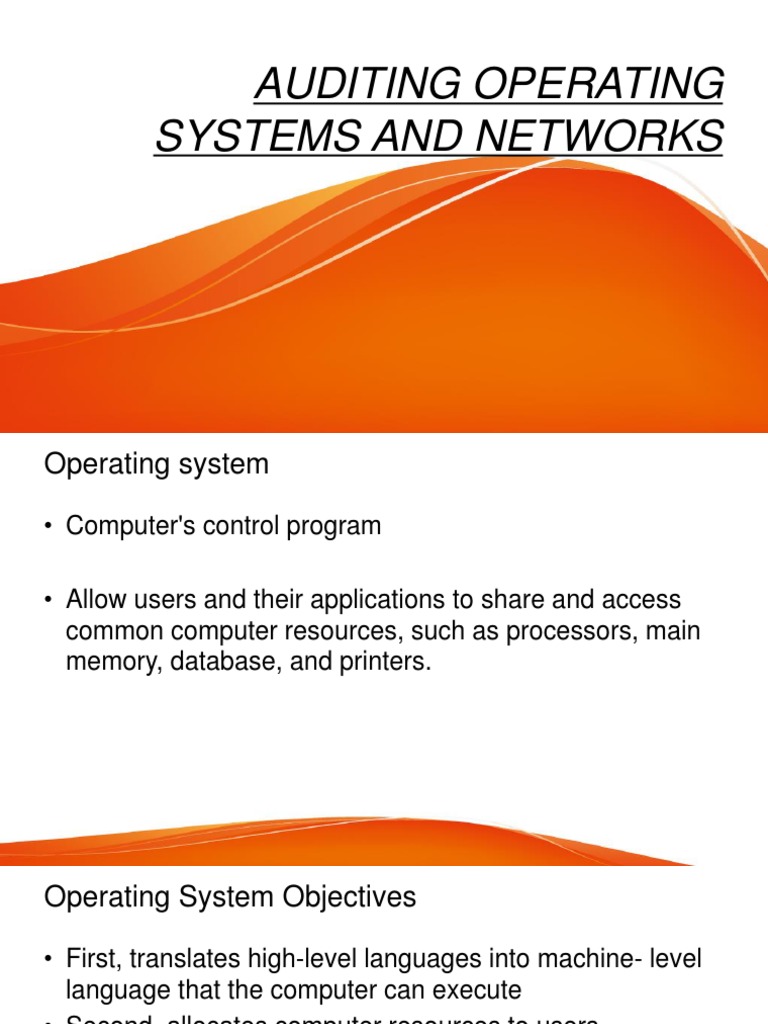 Auditing Operating Systems, Networks, Electronic Data Interchange, and Internet Technologies ...
