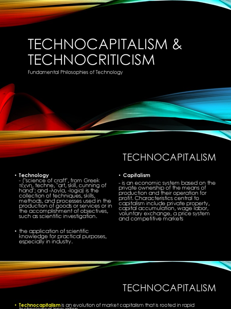 Understanding Technocapitalism and Criticism | PDF | Capitalism | Society