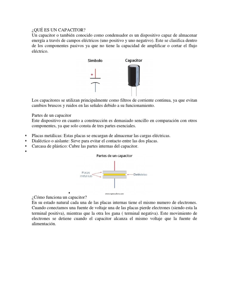 CAPACITOR | PDF | Condensador | Resistor