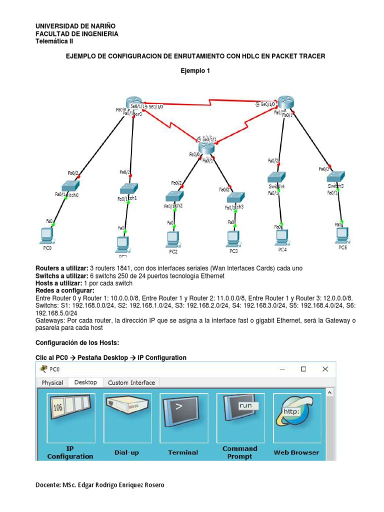 Ejemplo HDLC | PDF | Enrutador (Computación) | Gateway (Telecomunicaciones)