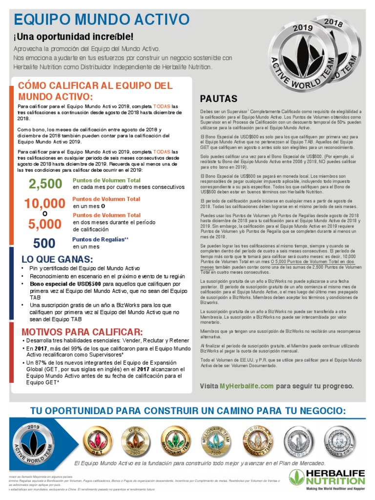2018 2019 Active World Team 2 Year Flyer Opt2 Spanish | PDF | Economias ...