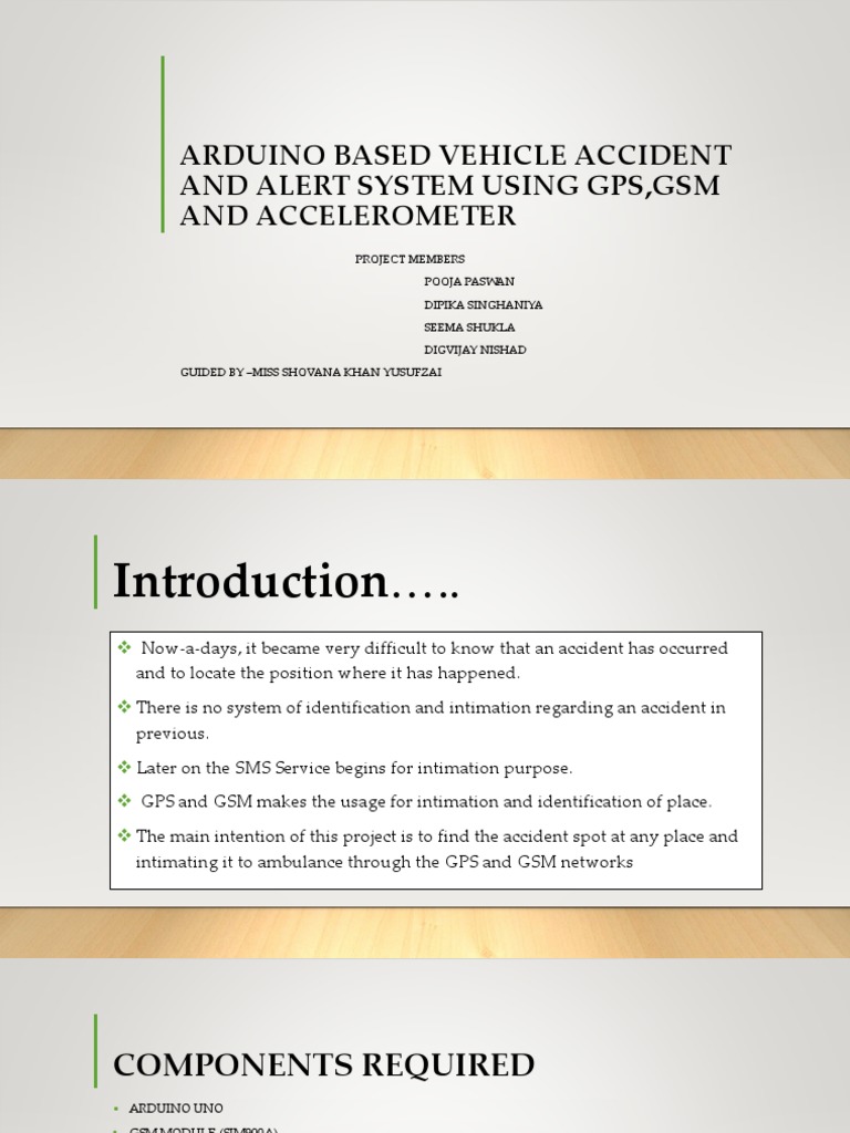 Arduino Based Vehicle Accident and Alert System Using GPS, GSM and ...