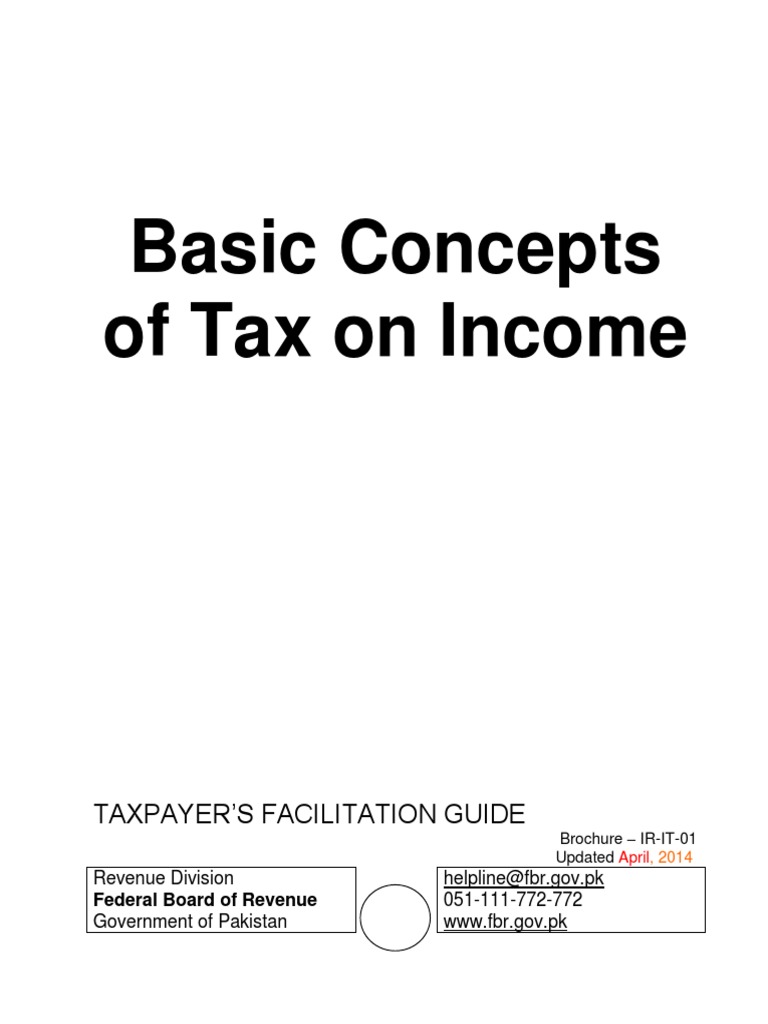 Basic Concepts of Tax On Income: Taxpayer S Facilitation Guide | PDF ...