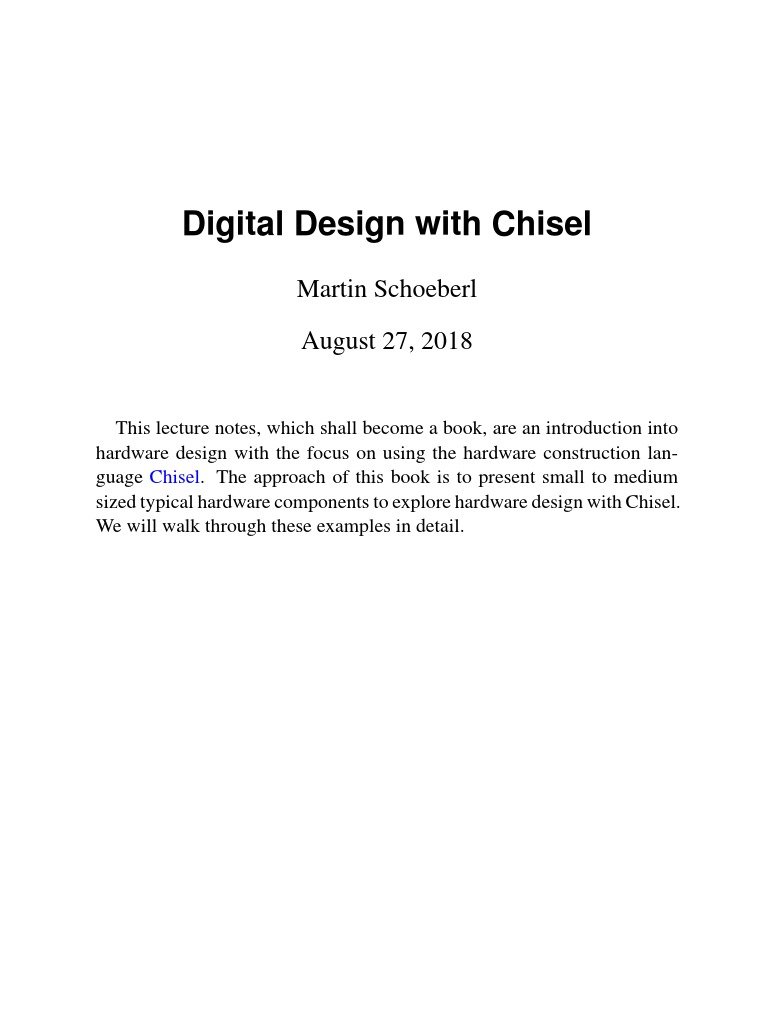 Chisel Book | PDF | Hardware Description Language | Computer Architecture