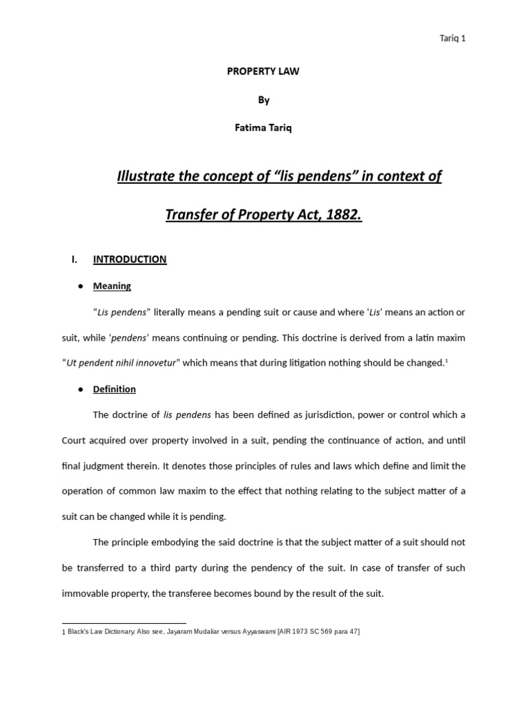 Doctrine of Lis Pendens PDF | PDF | Mortgage Law | Property