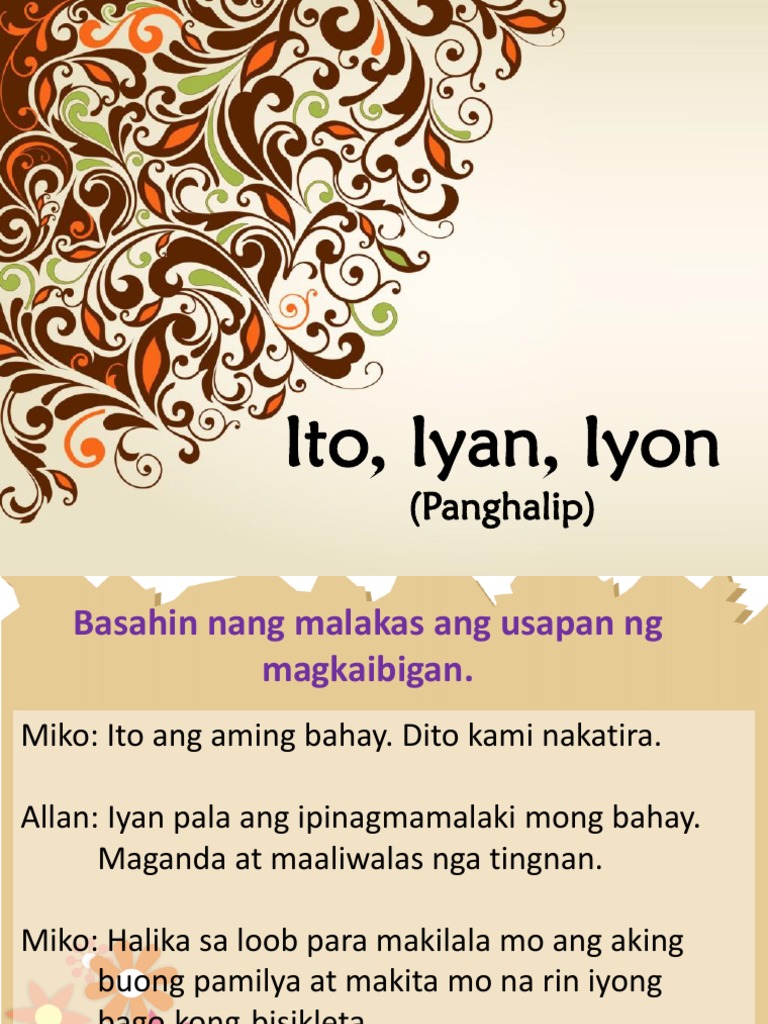 Ito, Iyan, Iyon | PDF