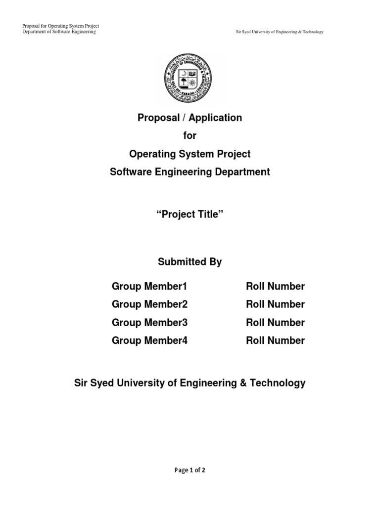 Operating System Project Proposal | PDF | Computers | Technology ...