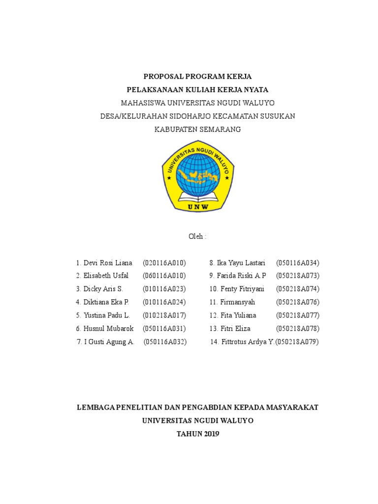 (Edit1) Proposal ProKer KKN - Sidoharjo | PDF | Karier & Perkembangan | Bisnis