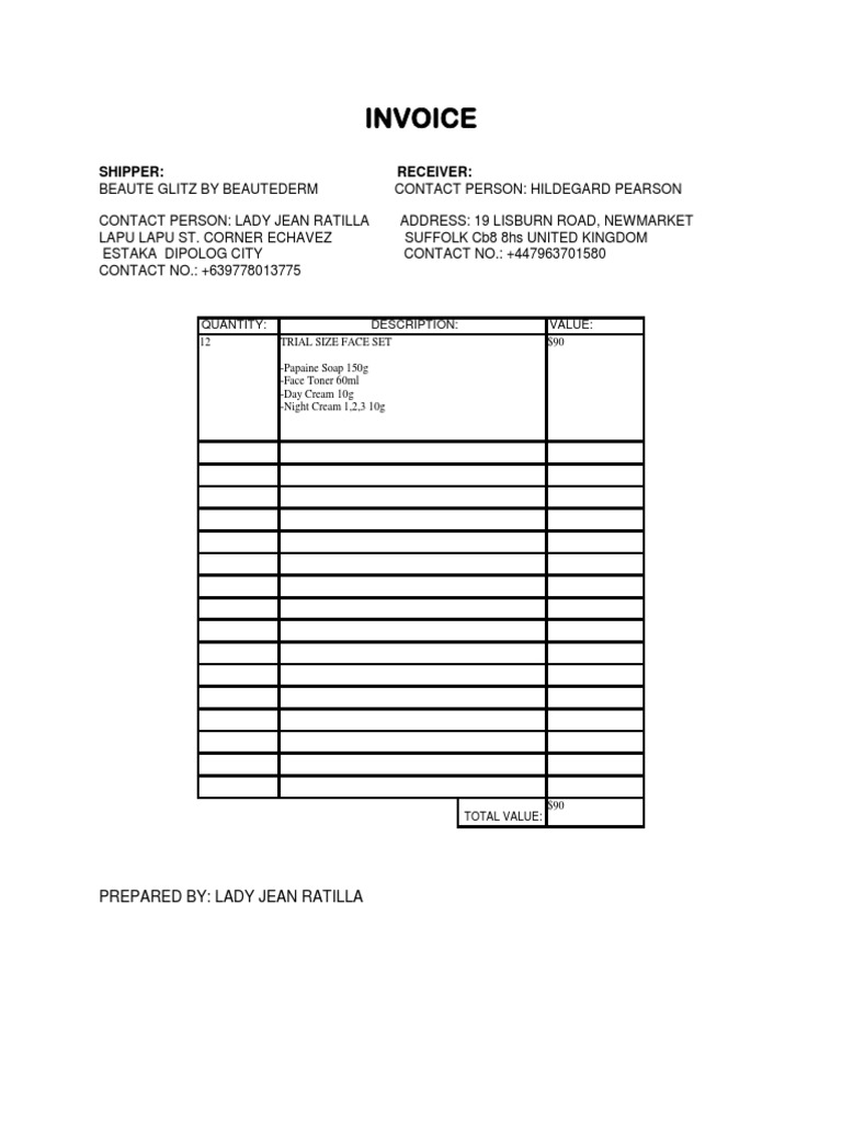 INVOICE | PDF | Wellness