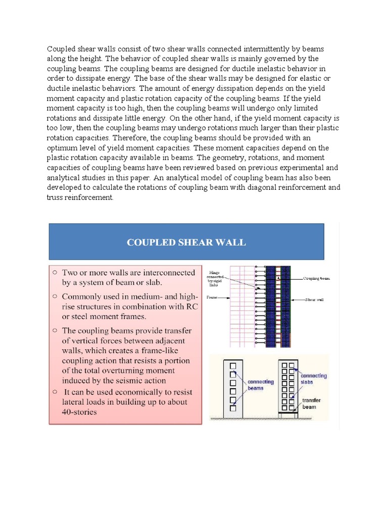 Coupled Shear Walls | PDF