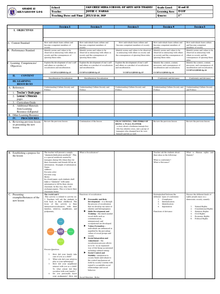 UCSP DLL | Socialization | Value (Ethics)