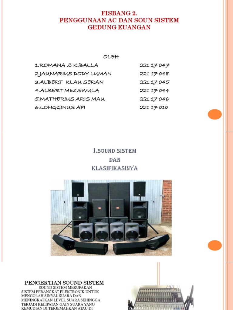 Sound Sistem Fisika Bangunan | PDF