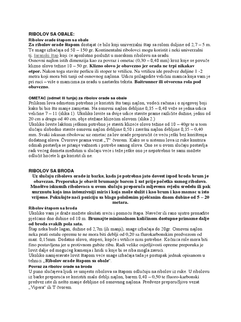 Ribolov Sa Obale | PDF