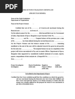 Utilization Certificate Format Guide | PDF