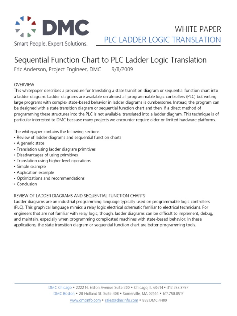State Transition Diagram To PLC Ladder Logic Translation Whitepaper PDF ...
