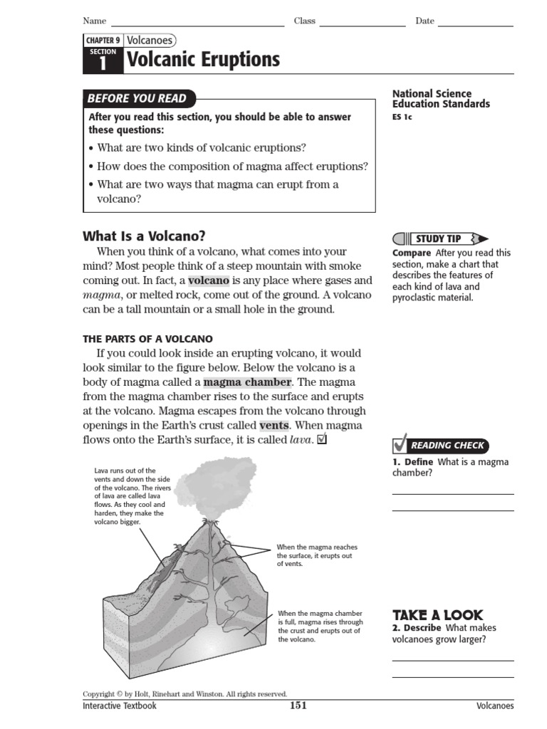 Chapter 9 Volcanoes | PDF | Volcano | Types Of Volcanic Eruptions