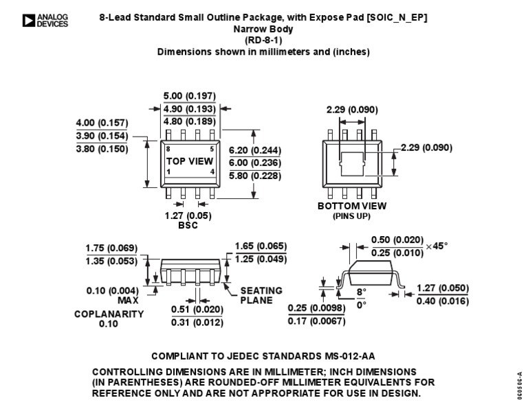 8-Lead SOIC_N_EP Package Dimensions | PDF