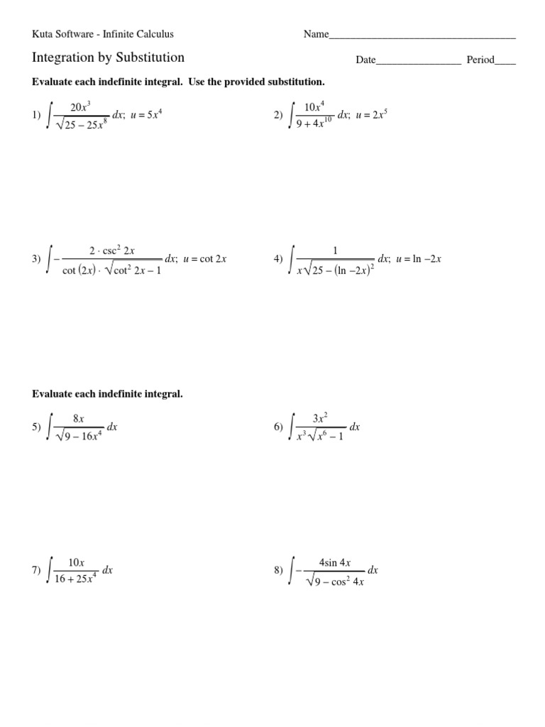 05 - Integration Substitution Inv Trig | PDF | Integral | Functions And ...