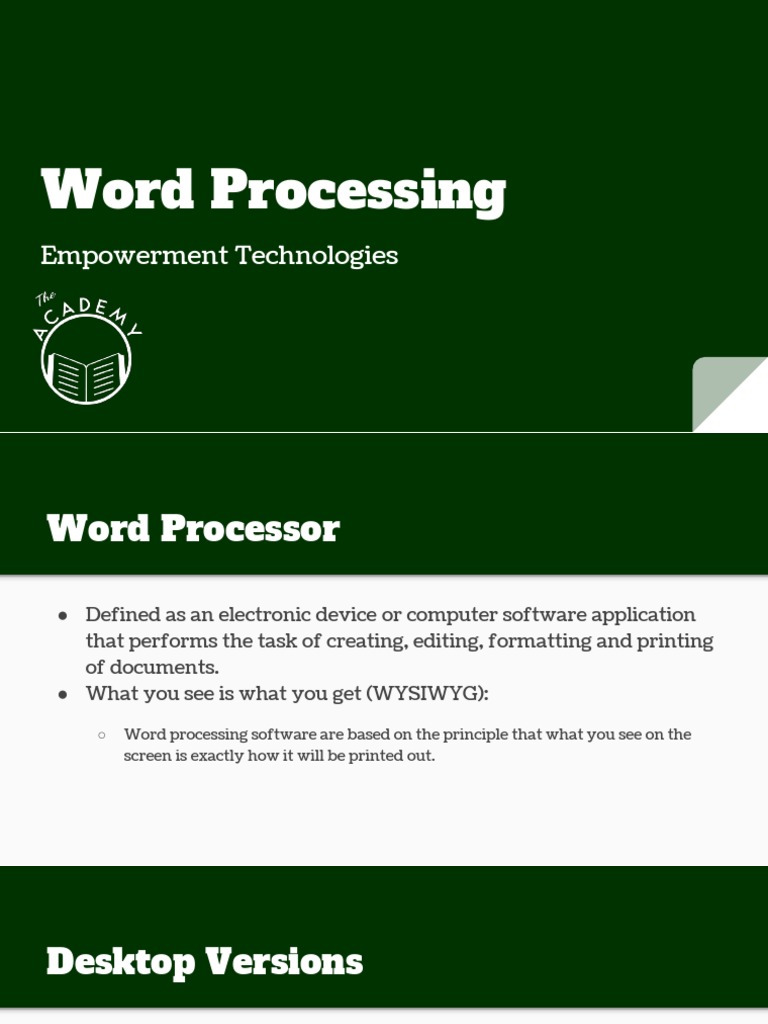 05 Word Processing | PDF | Computers